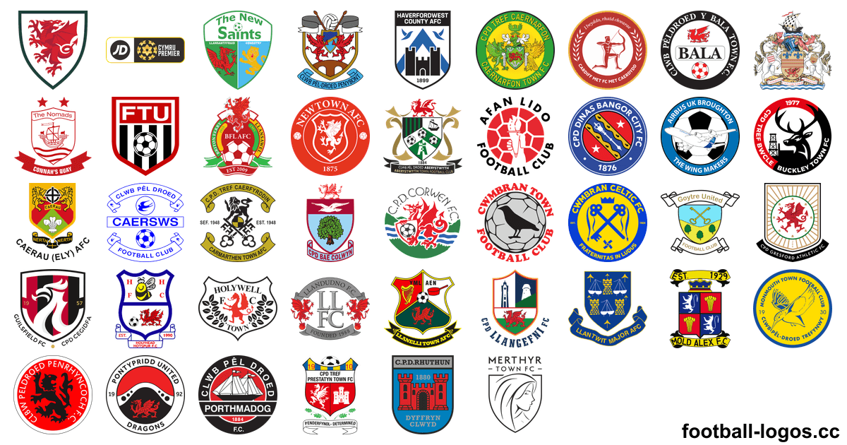 Welsh Football Logos PNG, SVG – Teams & Competitions